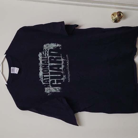 Gildan | Shirts | Vintage Gildan Black National Guard Tshirt With Indy ...
